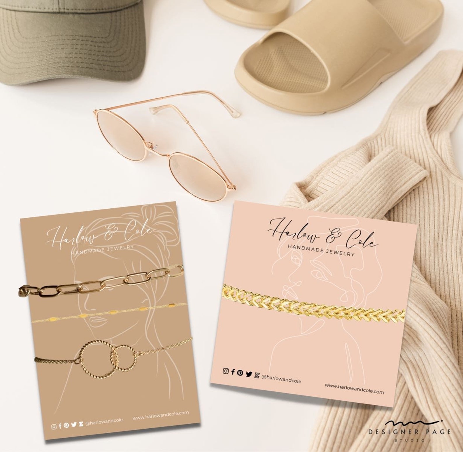 Editable Bracelet Display Card Template Canva, Printable Bracelet Label ...