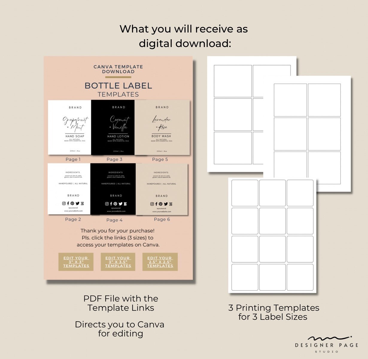 Editable Hand Soap Bottle Labels Template Canva, Hand Wash Body Lotion ...