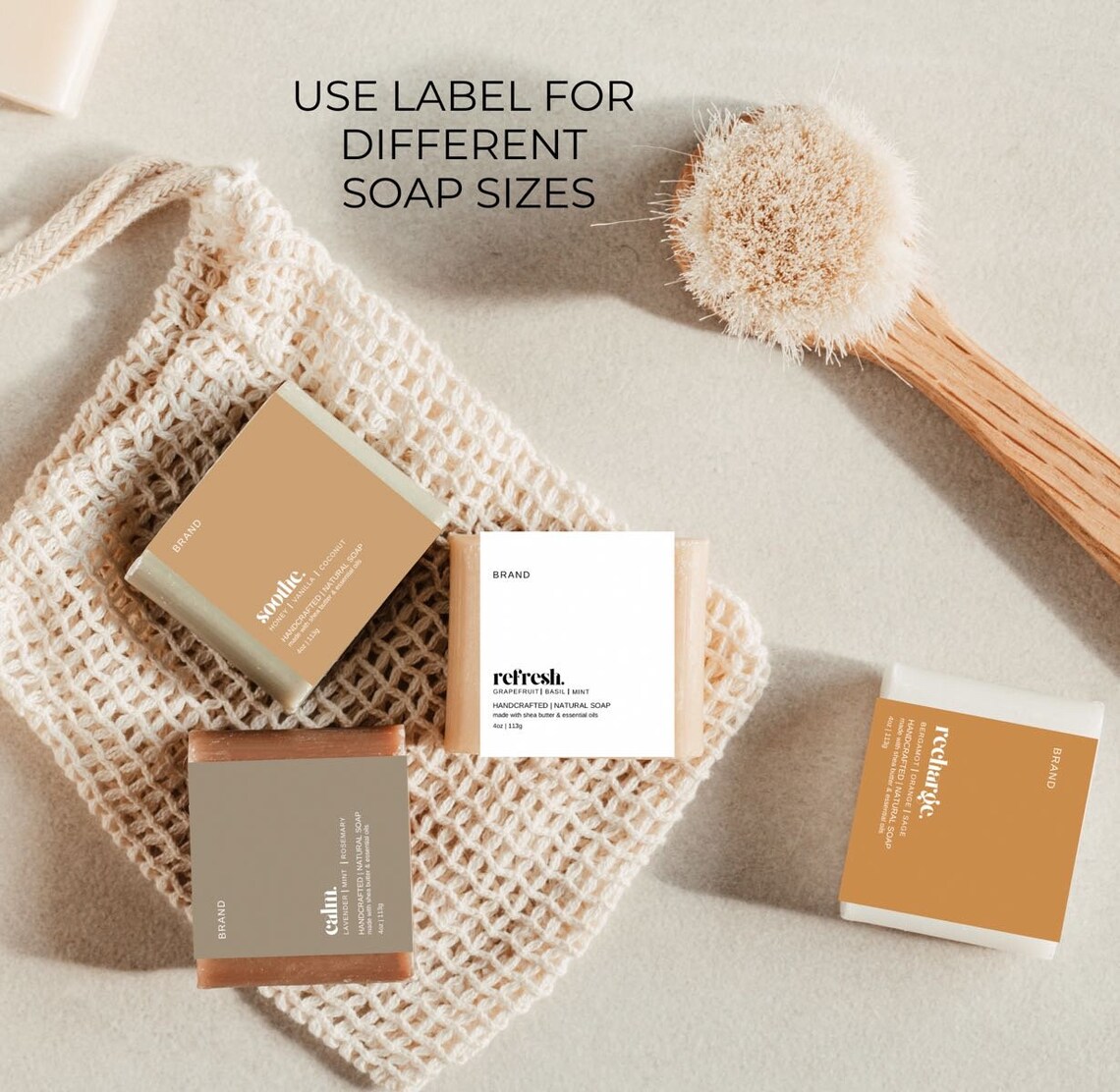 Modern Soap Label Template Editable Bar Soap Labels - Etsy