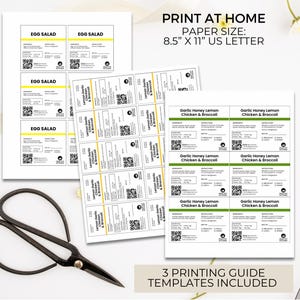 Editable Meal Prep Labels Template Canva, Packed Meals Label Sticker ...