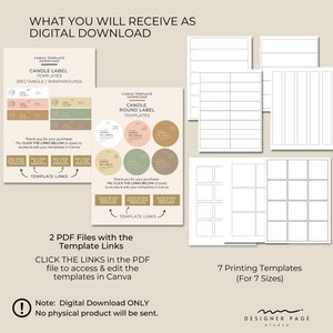 Editable Candle Tin Labels Template Canva, Candle Round Labels, Modern ...