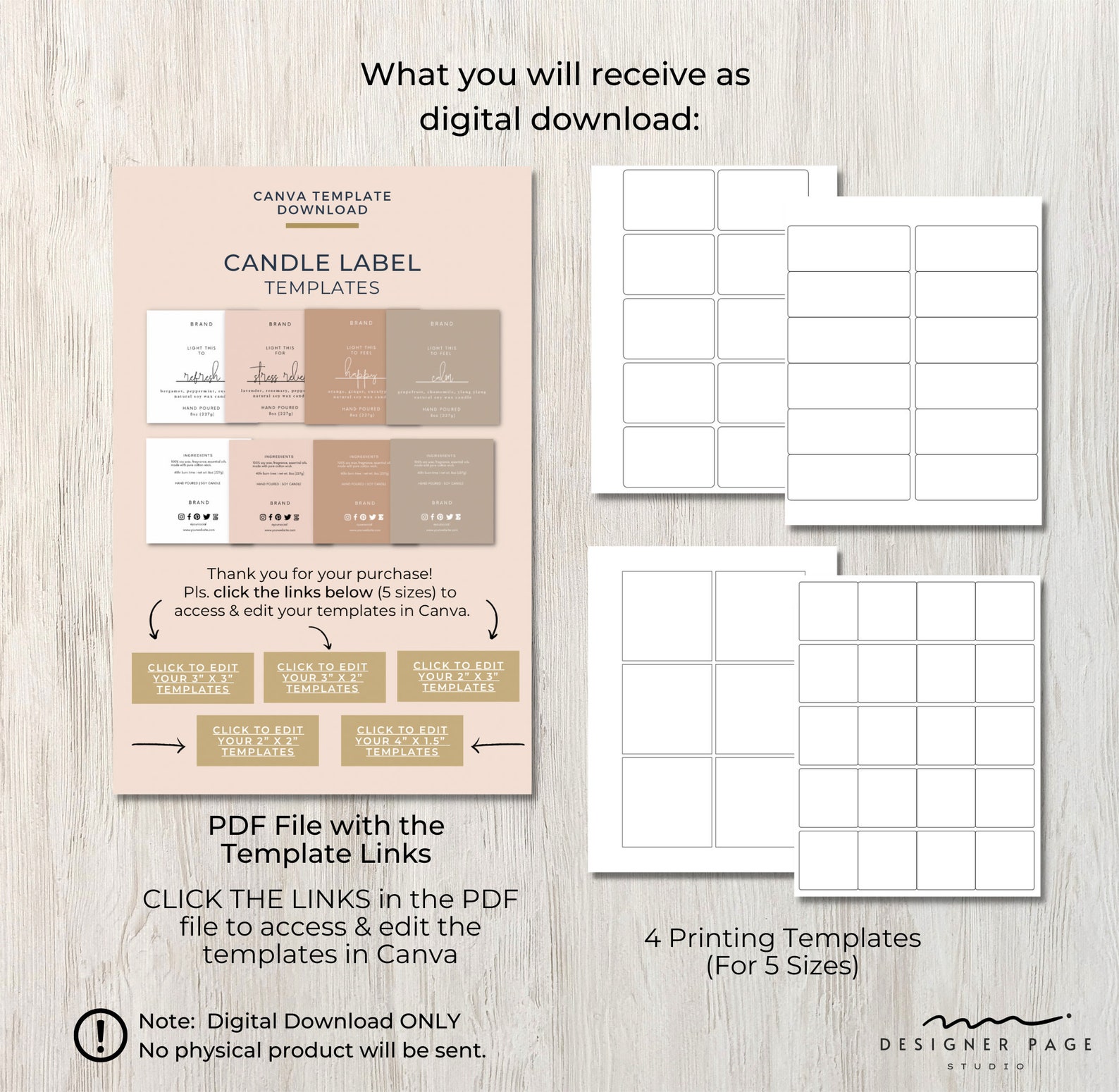 Editable Candle Label Template Canva, Modern Candle Labels Printable ...