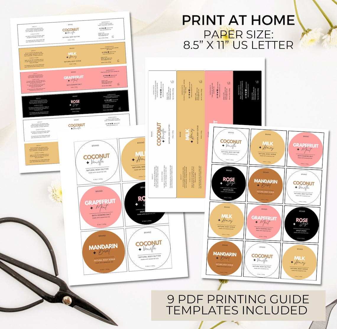 Editable Cosmetic Jar Label Template Canva, Printable Product Label ...