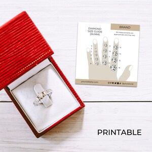 Diamond Size Guide Template Editable, Printable Round Diamond Stone ...