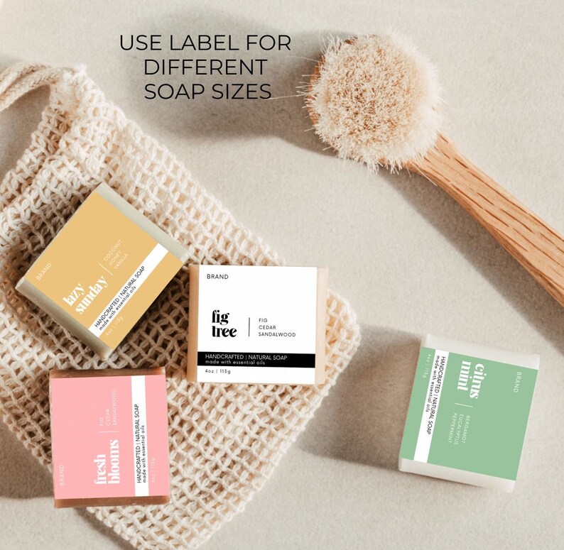 Modern Soap Label Template Editable Bar Soap Labels - Etsy