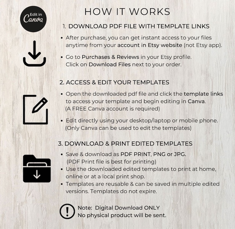 Editable Modern Wedding Program Card Template Canva, Printable Wedding ...