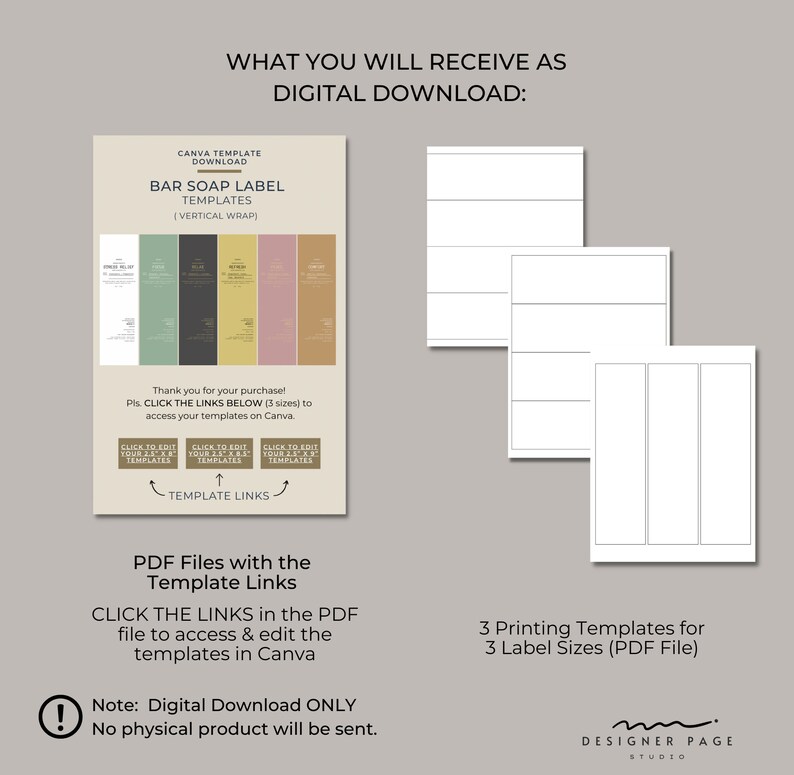 Editable Soap Label Template Canva Bar Soap Labels Printable - Etsy