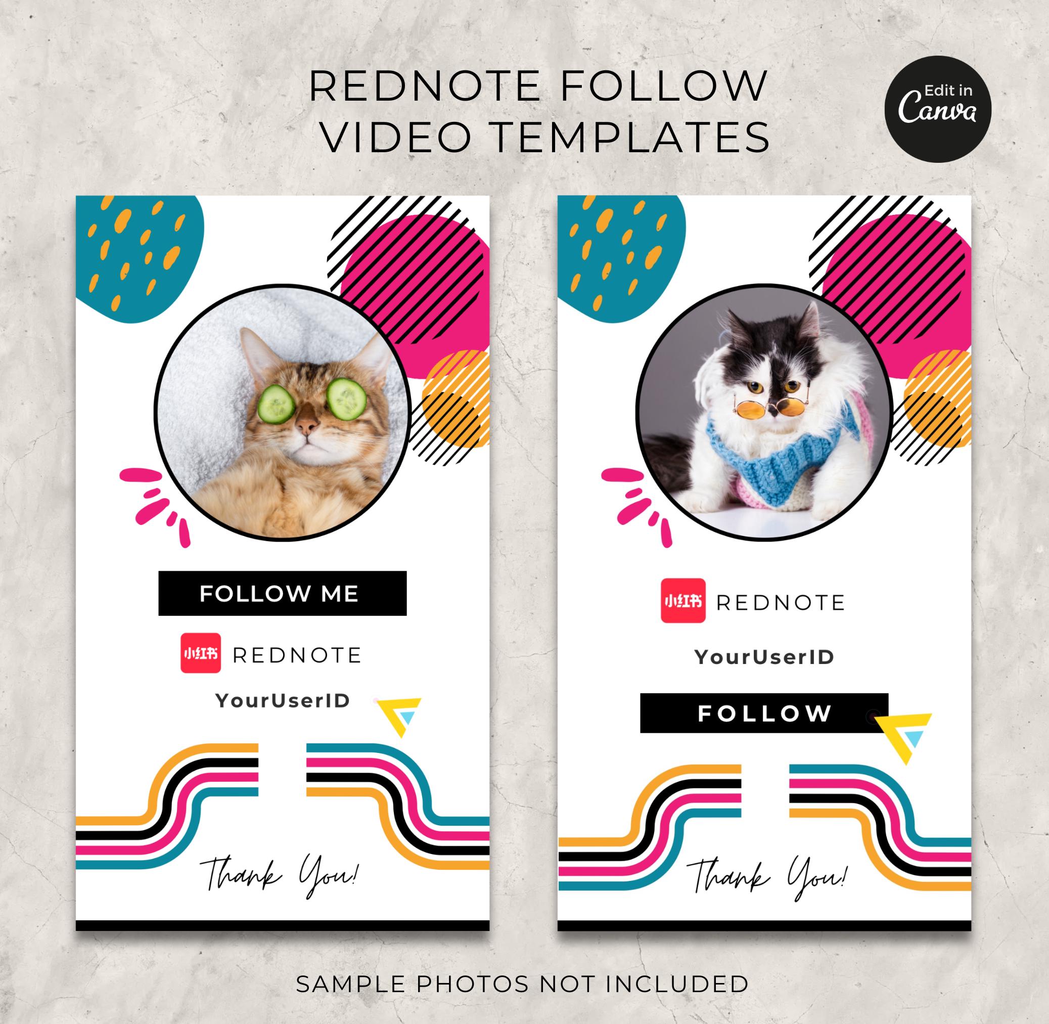Follow Me on Rednote Template Canva, Editable Instagram Reels Video ...