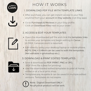 Price List Template Editable, Printable Payment Sign Card Set, Price ...