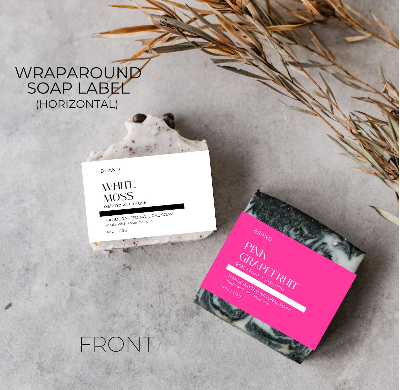 Editable Bar Soap Labels Template Canva, Soap Sleeve Labels Printable ...