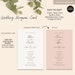 Editable Modern Wedding Program Card Template Canva, Printable Wedding ...