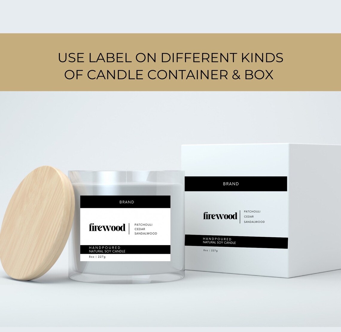 Modern Candle Label Template Canva, Candle Labels Printable, Editable ...