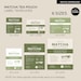 Matcha Tea Labels Template Editable Canva, Matcha Powder Tea Bag Label ...