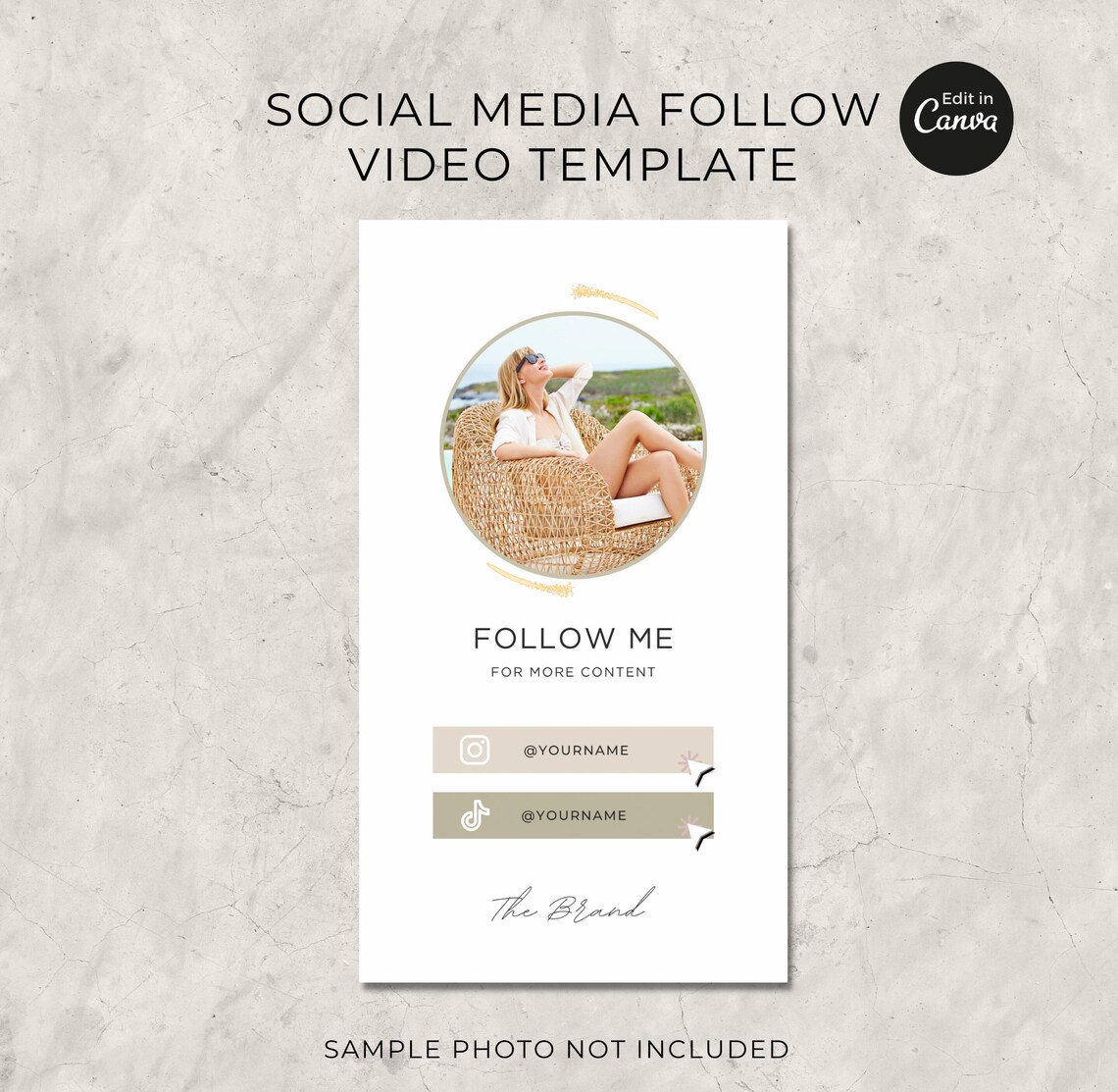 Follow Me on Tiktok Template Canva Editable Tiktok Video - Etsy