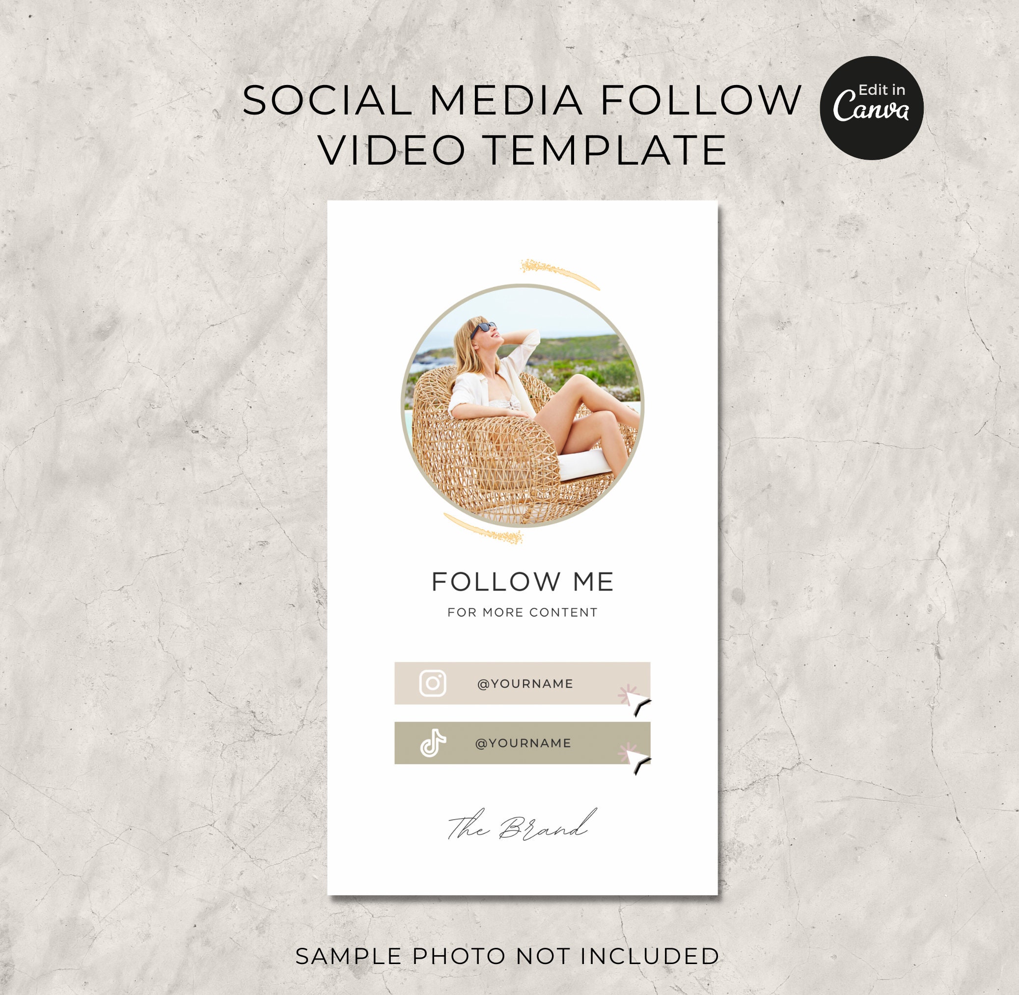 Follow Me on Tiktok Template Canva, Editable Tiktok Video Templates ...