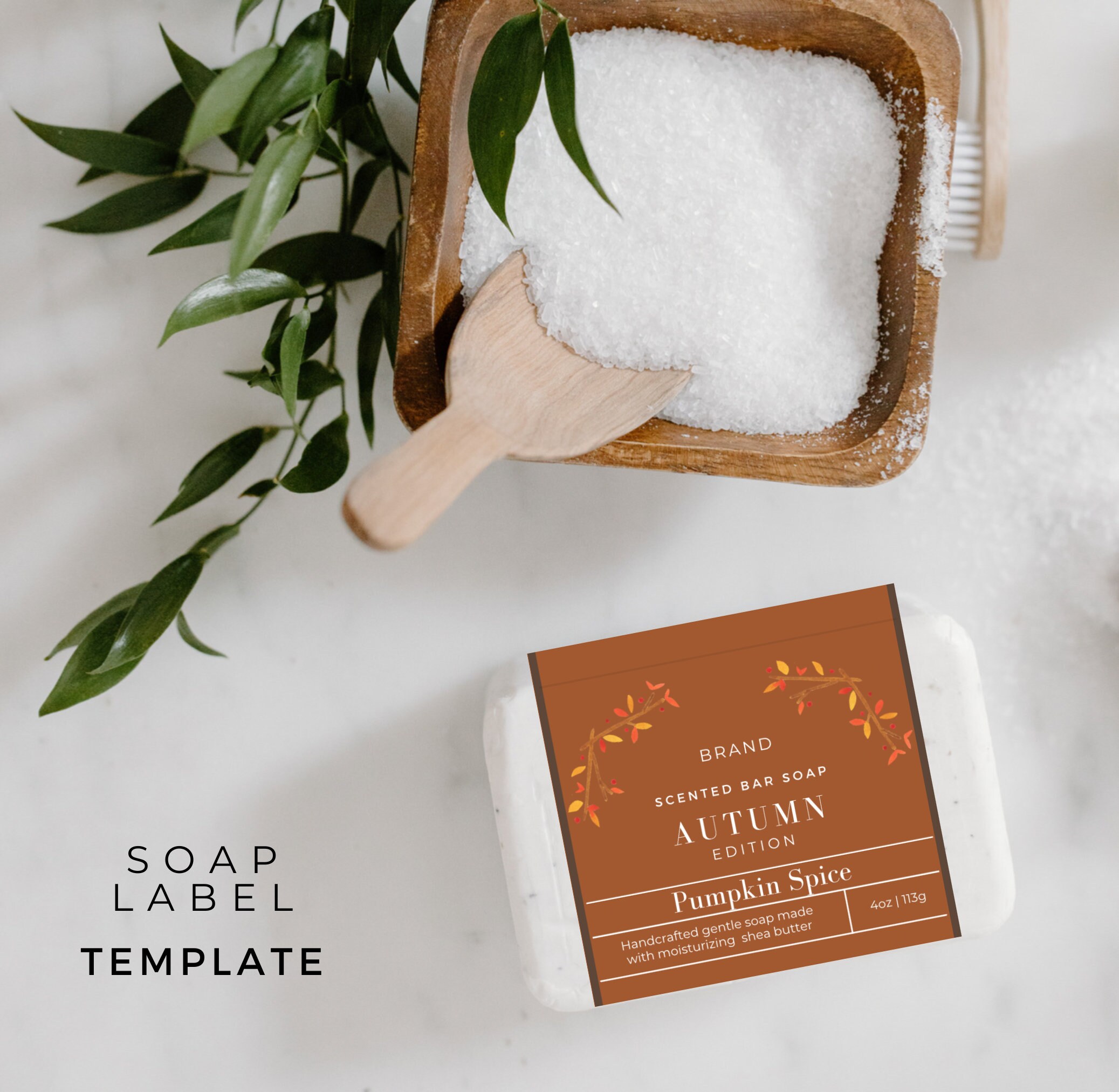 Editable Bar Soap Label Template Canva, Autumn Soap Labels Printable ...