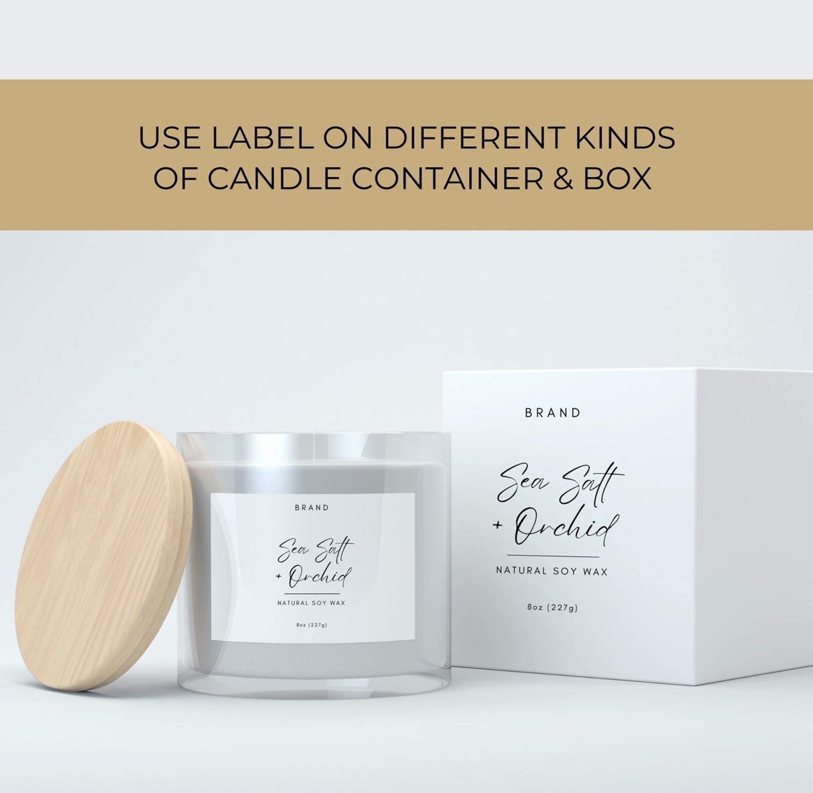 Candle Label Template Canva Modern Candle Label Printable - Etsy