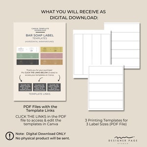 Bar Soap Labels Template Editable, Soap Labels Printable, Soap Wrap ...