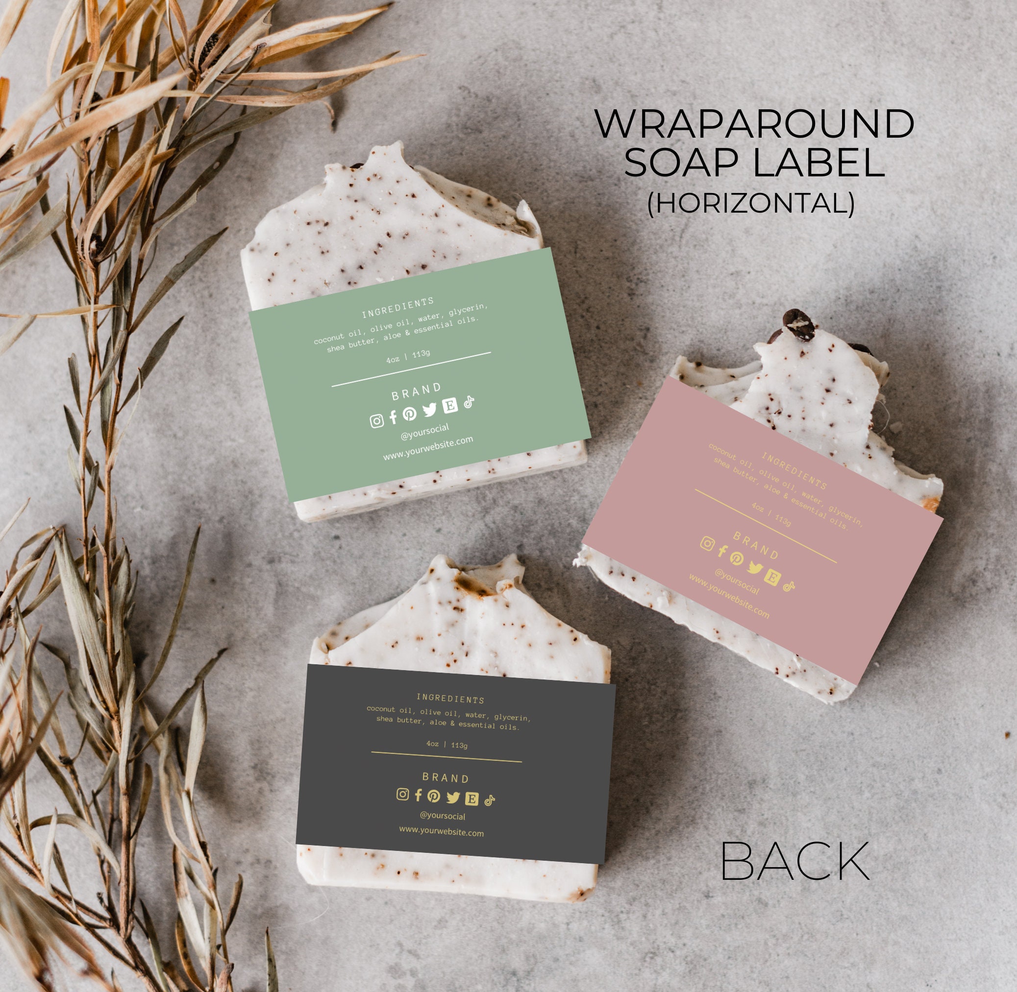 Bar Soap Labels Template Editable, Soap Labels Printable, Soap Wrap ...