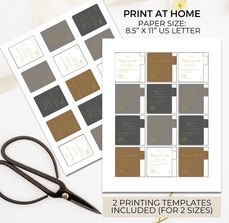 Lip Balm Label Template Canva, Printable Lipbalm Labels Stickers ...