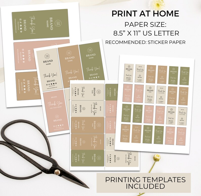 Editable Box Labels Template Canva, Mailer Box Seal Label Sticker ...