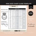 Ring Size Chart Template Editable | Printable Jewelry Accessory Rings ...