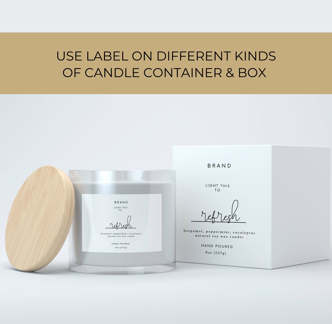 Editable Candle Label Template Canva Modern Candle Labels - Etsy