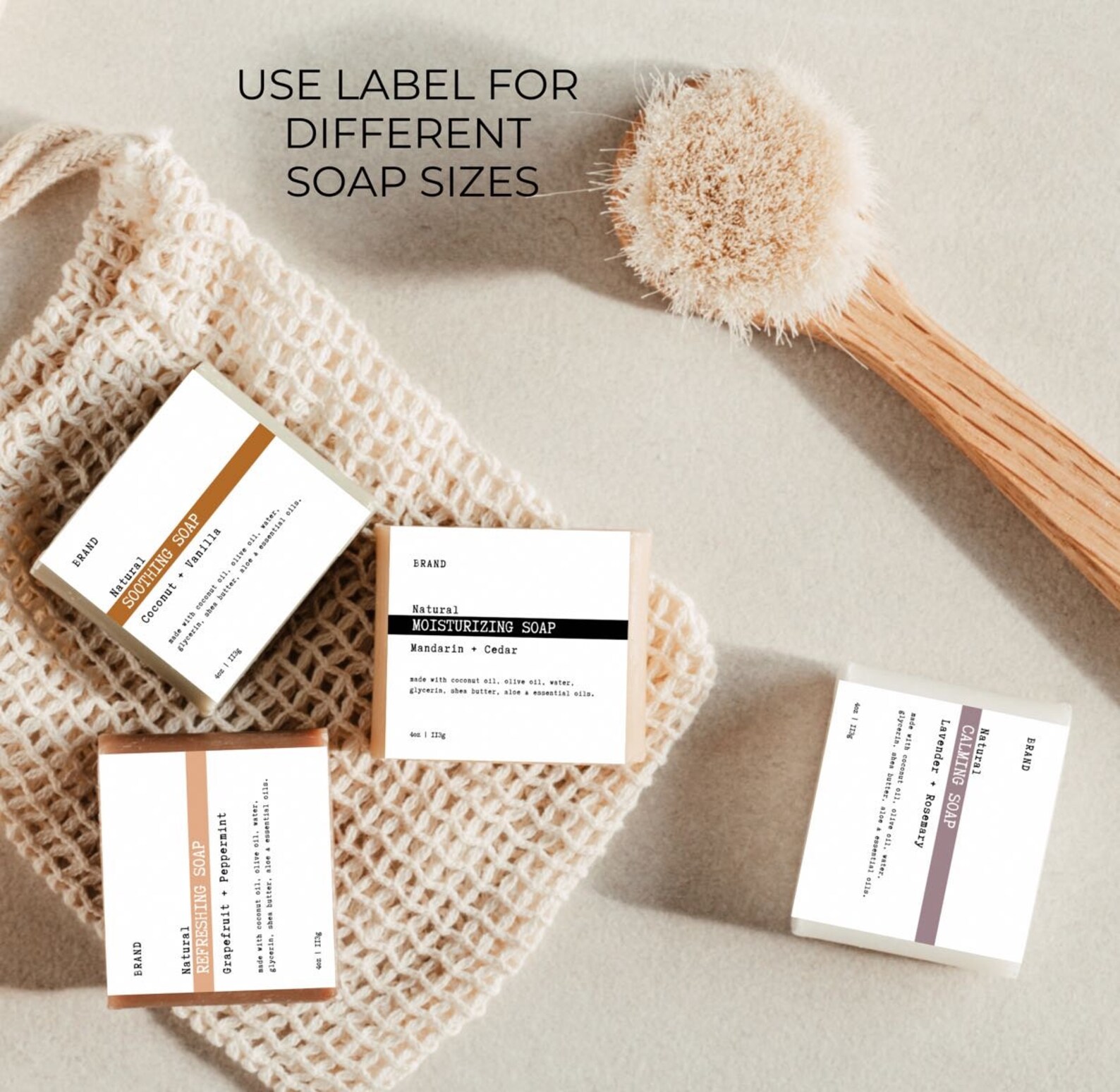 Editable Bar Soap Label Template Canva, Minimalist Soap Labels ...