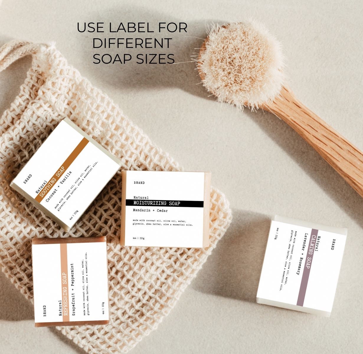 Editable Bar Soap Label Template Canva Minimalist Soap Labels - Etsy