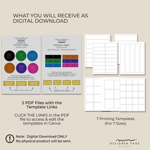 Editable Candle Tin Labels Template Canva, Modern Candle Label Stickers ...
