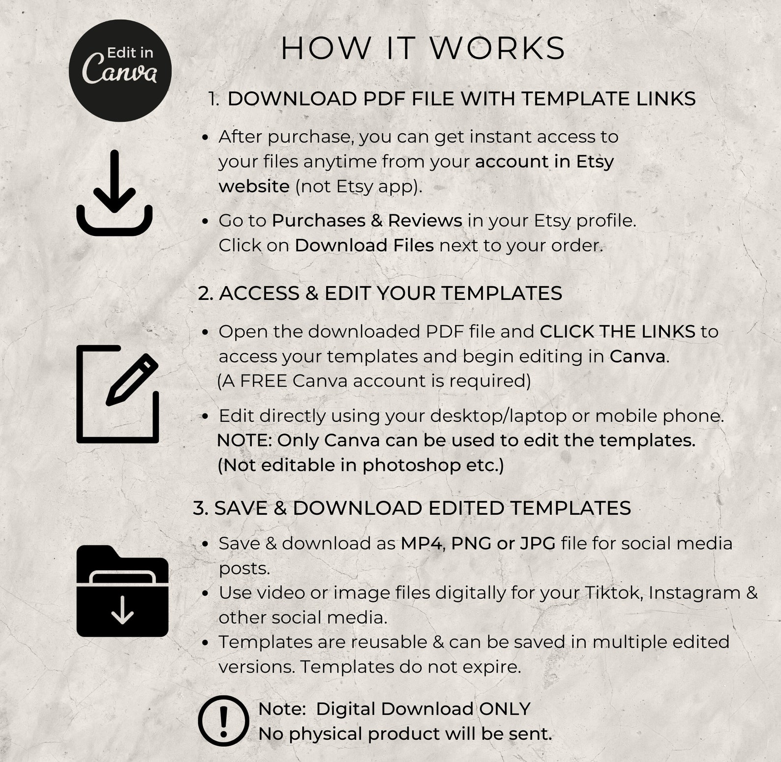 Follow Me on Tiktok Template Canva, Editable Tiktok Post Video ...