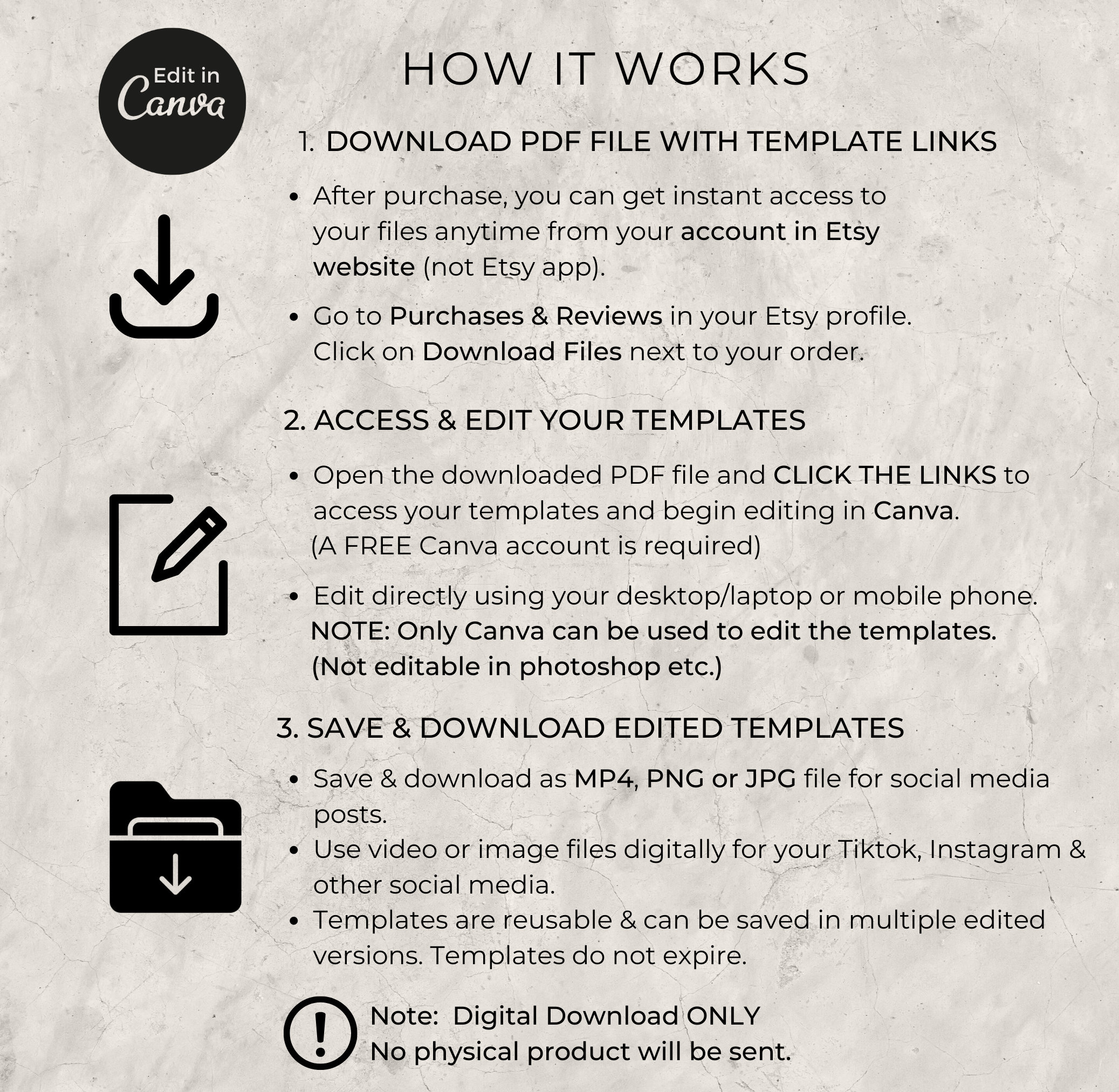 Follow Me on Tiktok Template Canva, Editable Tiktok Post Video ...