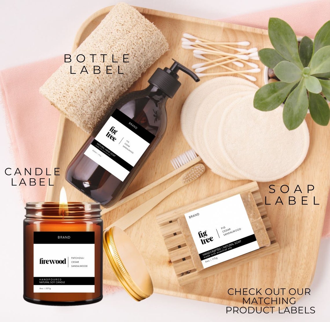 Modern Soap Label Template Editable Bar Soap Labels - Etsy