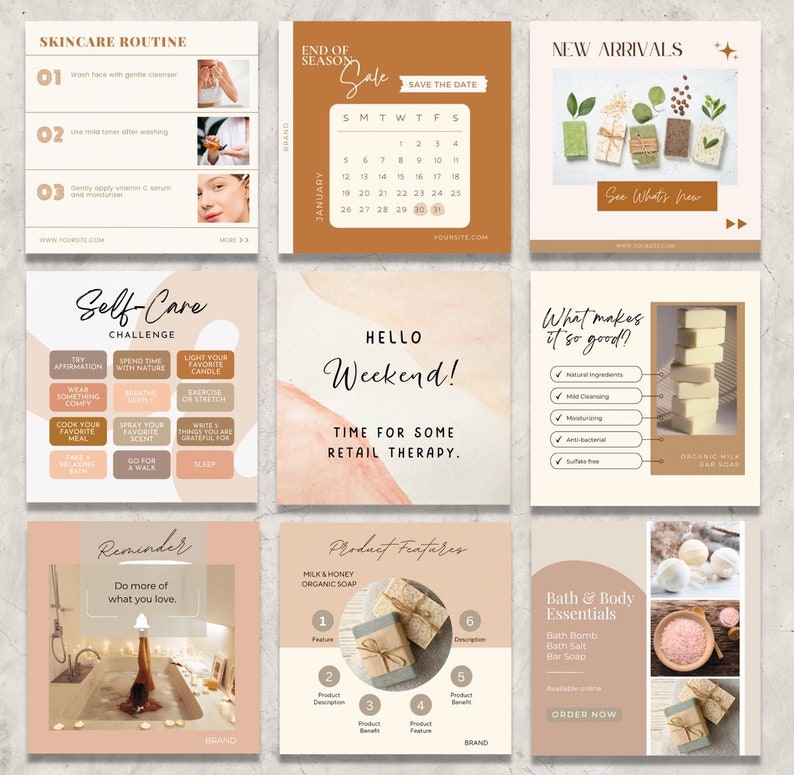Editable Instagram Templates for Business Product, Instagram Post ...