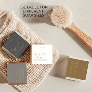 Bar Soap Labels Template Editable, Modern Soap Label Stickers Printable ...