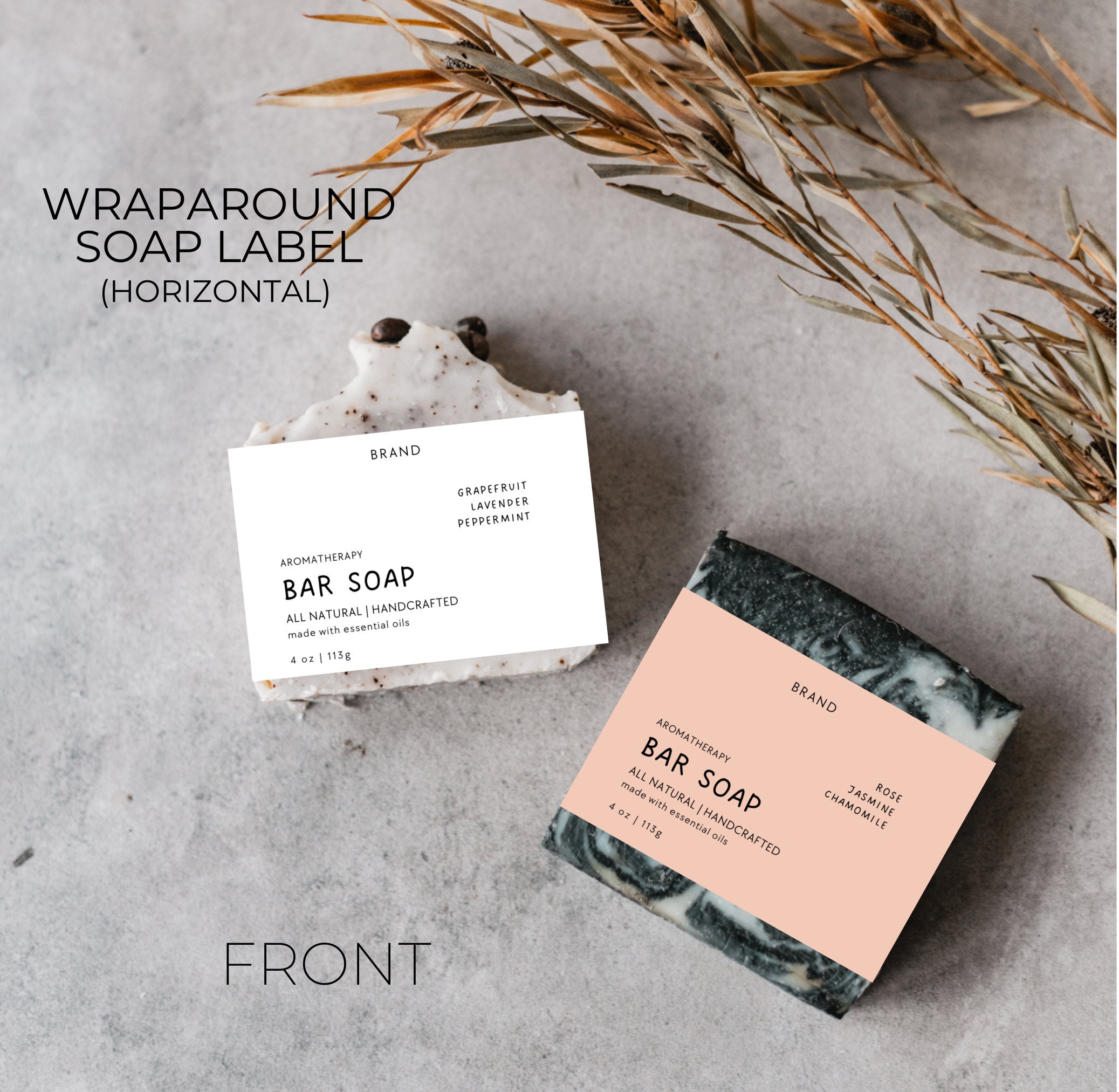 Editable Bar Soap Label Template Canva, Soap Labels Printable, Soap ...