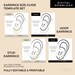 Editable Earrings Size Chart Template Canva, Printable Hoop Earrings ...