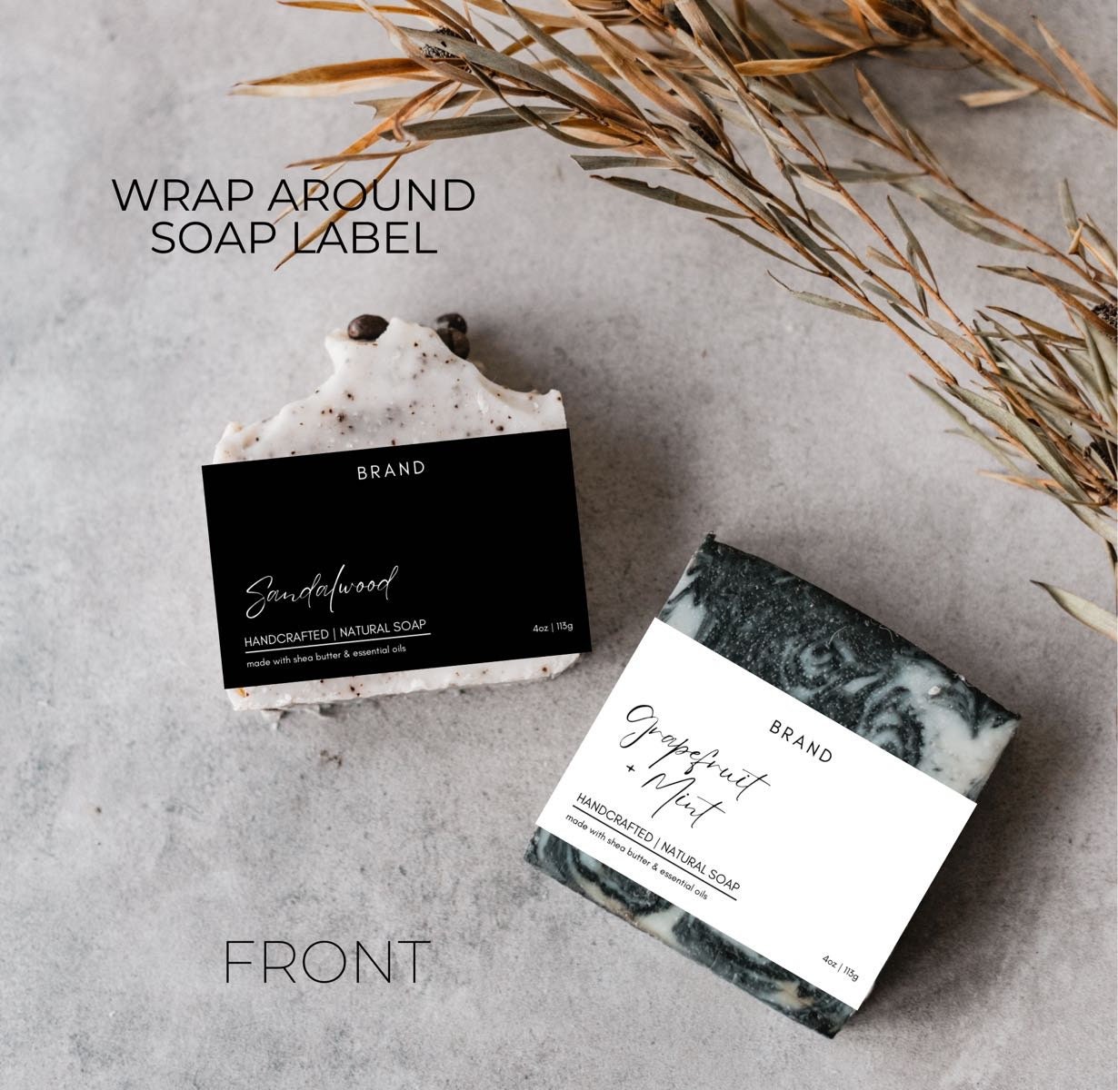 Bar Soap Label Template Canva Editable, Soap Labels Printable, Wrap ...