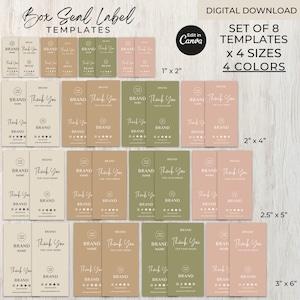 Editable Box Labels Template Canva, Mailer Box Seal Label Sticker ...
