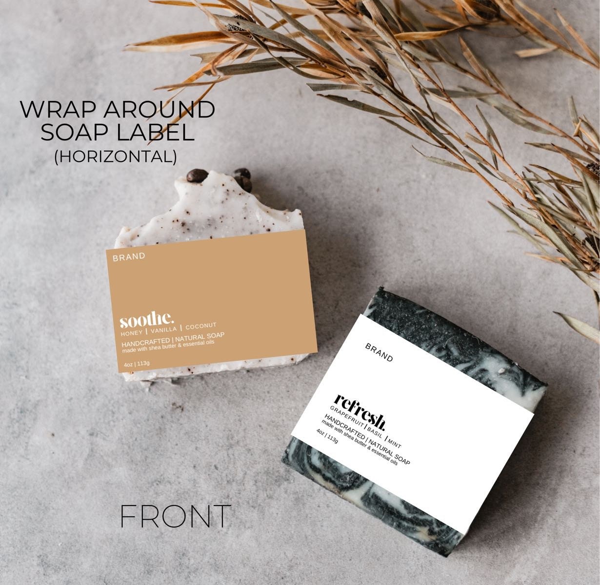 Bar Soap Label Template Canva Editable, Soap Labels Printable, Wrap ...