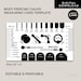 Editable Body Jewelry Piercing Gauge Measurement Card Template Canva ...