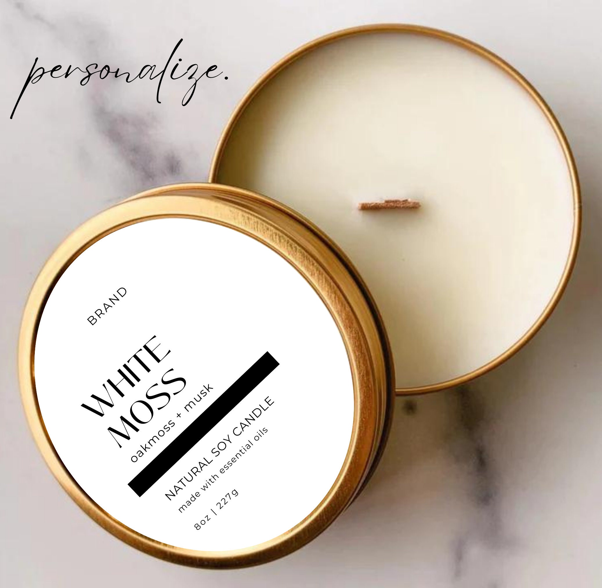 Candle Tin Labels Canva Template, Round Candle Label Template Editable ...