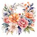 Dusty Rose Floral Clipart 10 Png, Blush Rose Png, Flowers Bouquet Svg ...