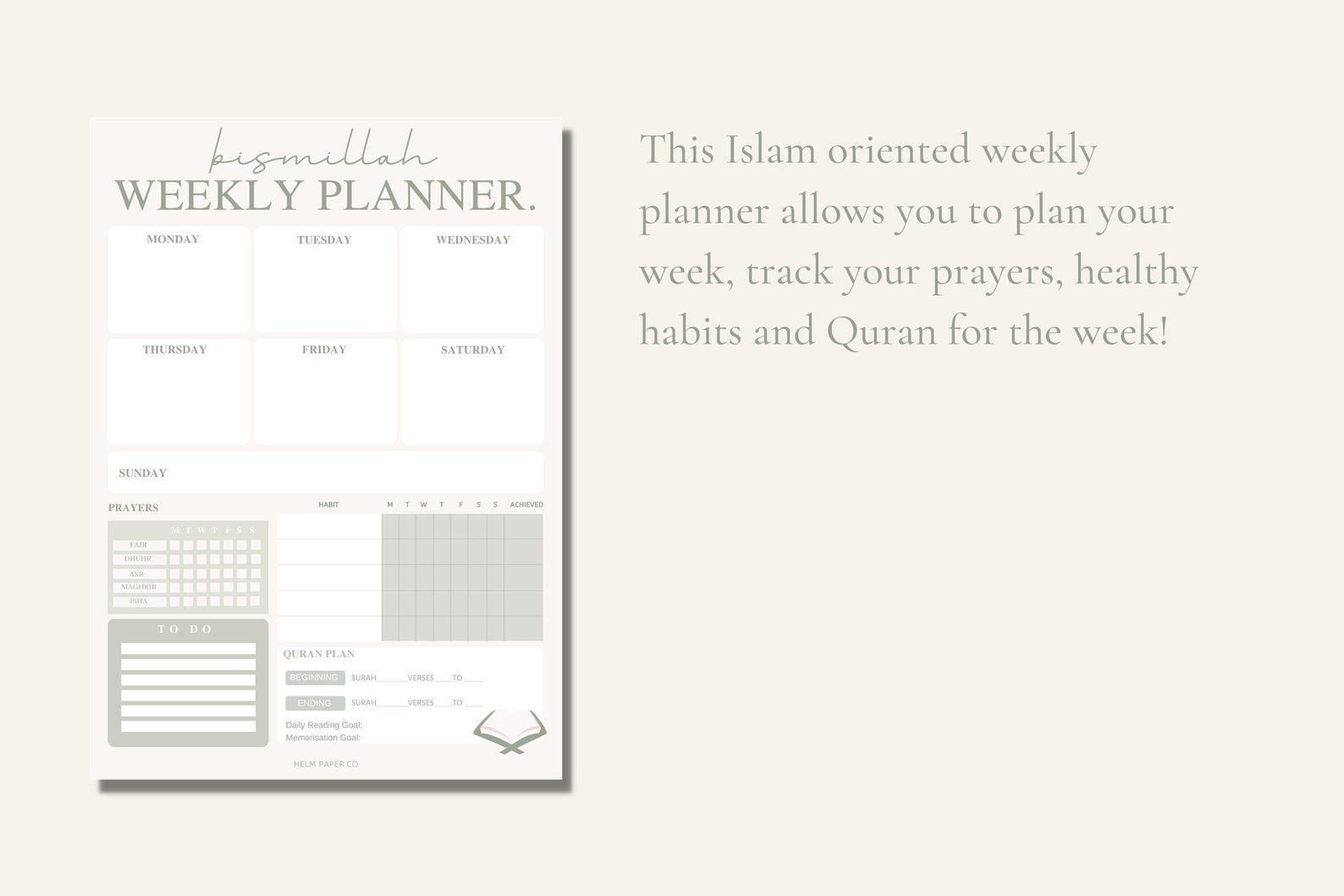 Digital Islamic Planner Islamic Planning Printables, Digital Muslim ...
