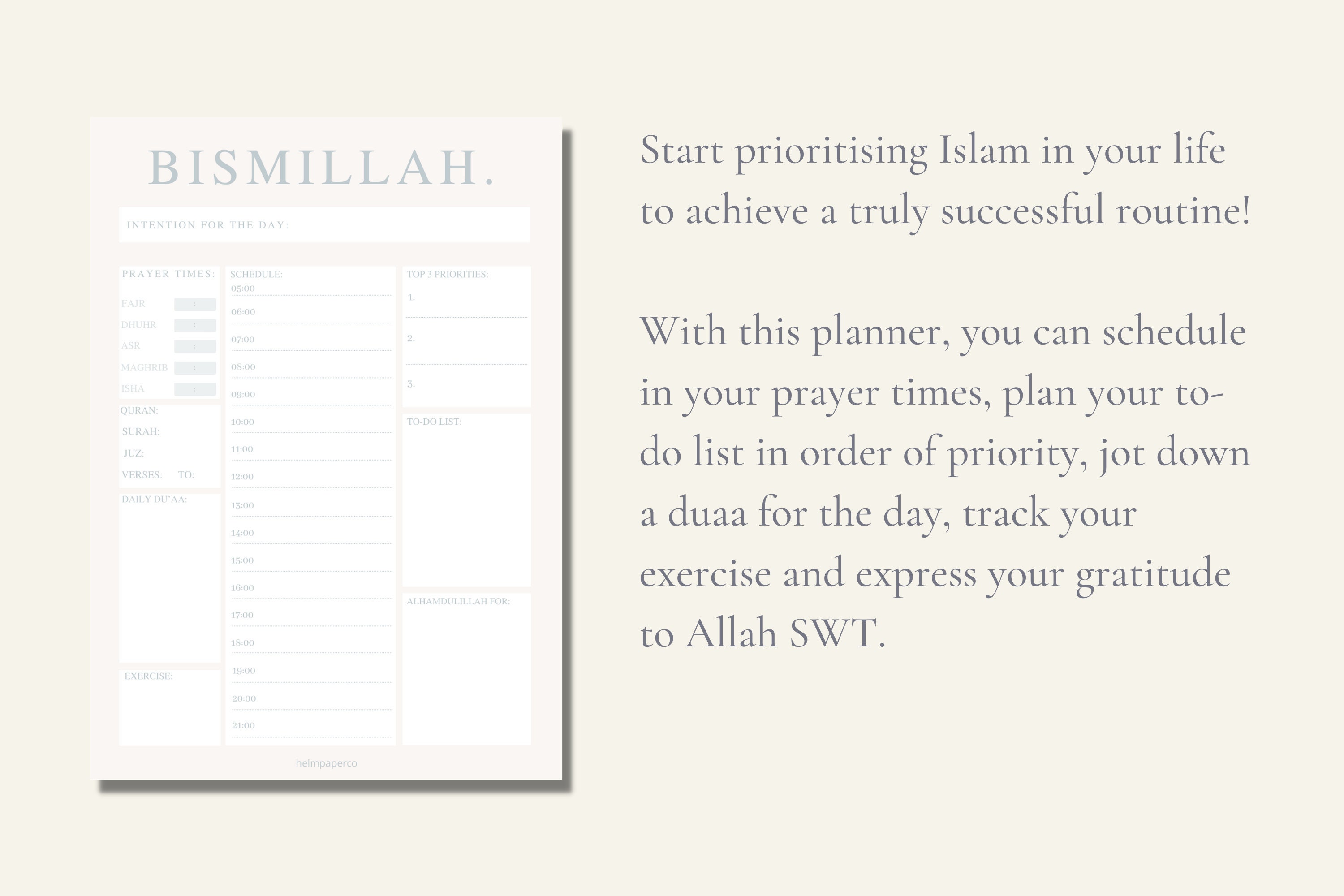 Islamic Digital Printables, Digital Muslim Planner, Deen Planner ...