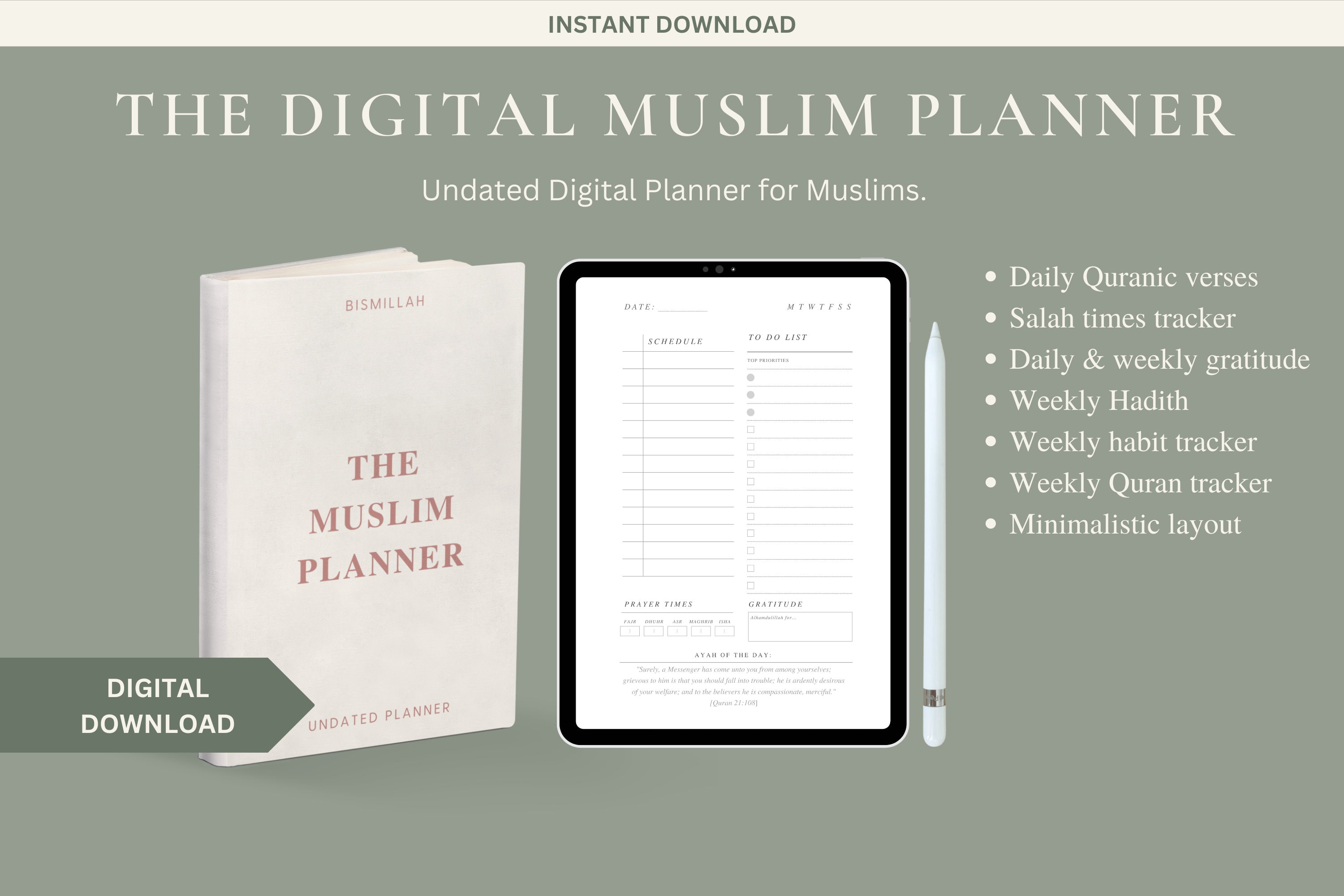 The Muslim Planner Digital Daily Islamic Planner, Islamic Journal ...