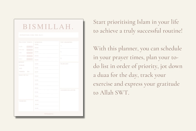 Digital Muslim Printable Planner | Islamic Planning Printables, Islamic ...