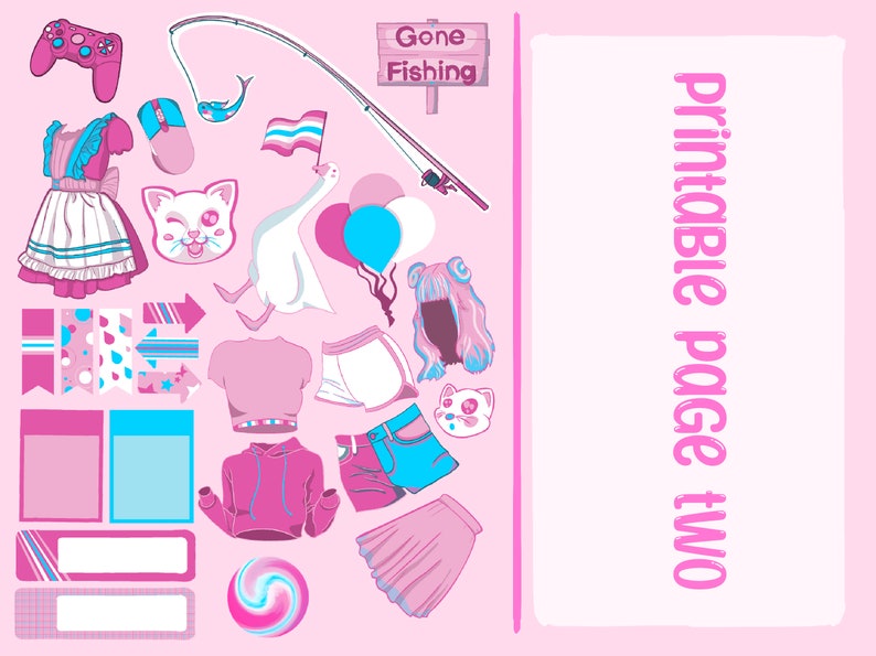 Femboy Pride Digital Sticker Set | Stickers for Goodnotes and Printing ...