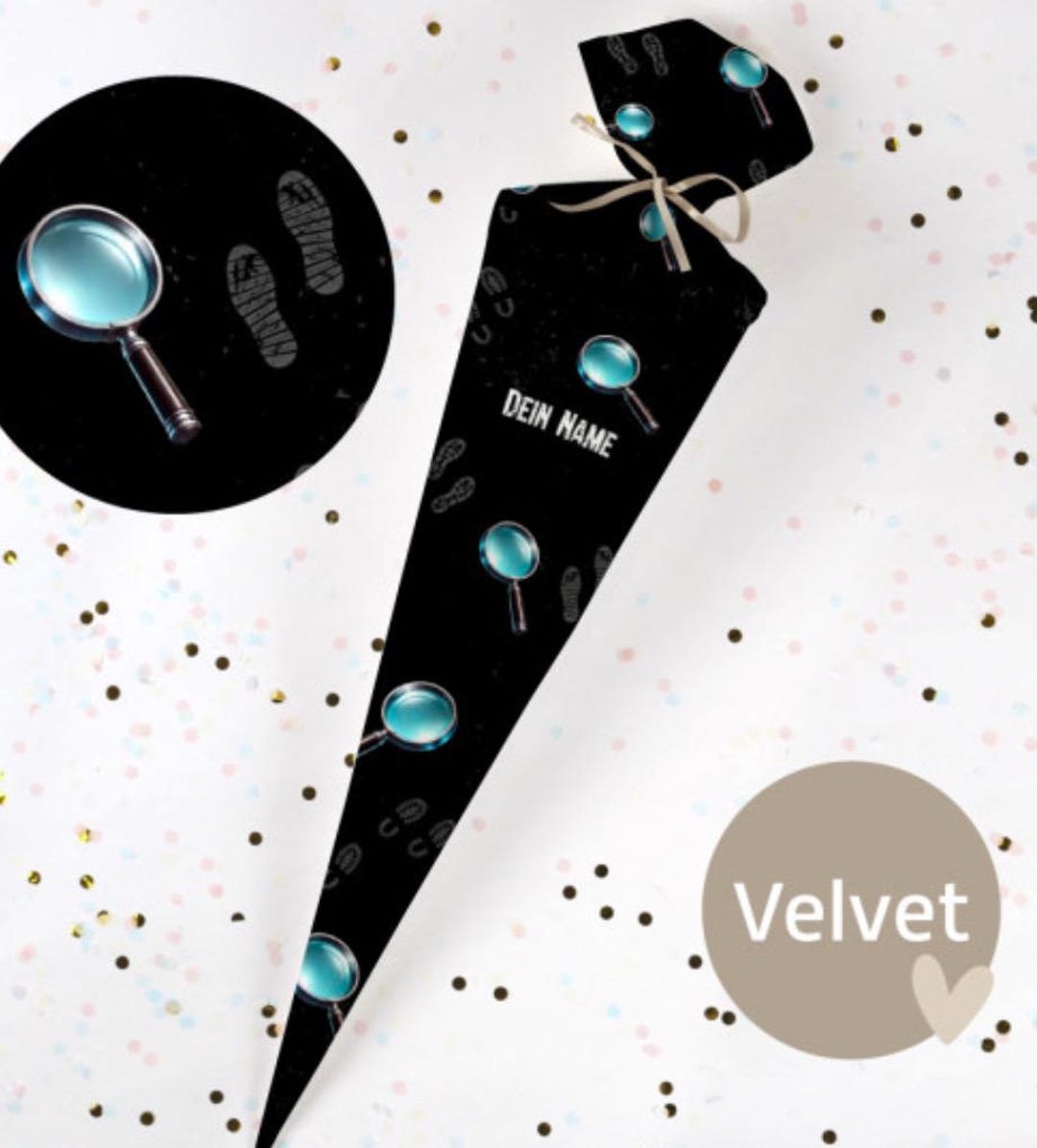 School Cone Magnifying Glass Bear Detective Ergobag Detective Black ...