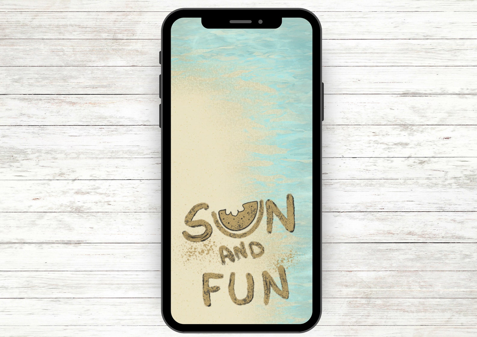 Handmade Summer Wallpaper Set Phone Lock Screen and Home Screen Digital ...